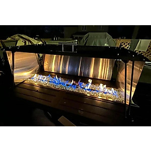 Heat Warden Rectangle Fire Pit Heat Deflector (Made in America) to Push Heat Down and Out to Warm Friends and Family. Plus, Deflects Heat from Your Patio Roof.