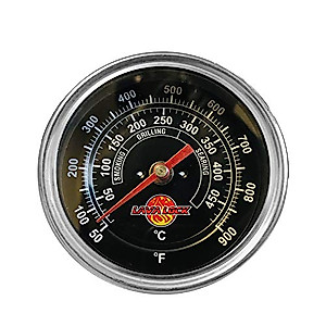 Black Face BBQ Grill Thermometer 50F-900F High Temp Range Heavy Duty Premium Quality Smoker Thermo 2 Inch or 3" with M8 or 1/2 NPT Thread