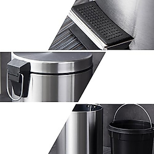Trash Can Rubbish Bin Pedal Operated Bathroom Bin Waste Bin Easy Pedal Operated Waste Bin