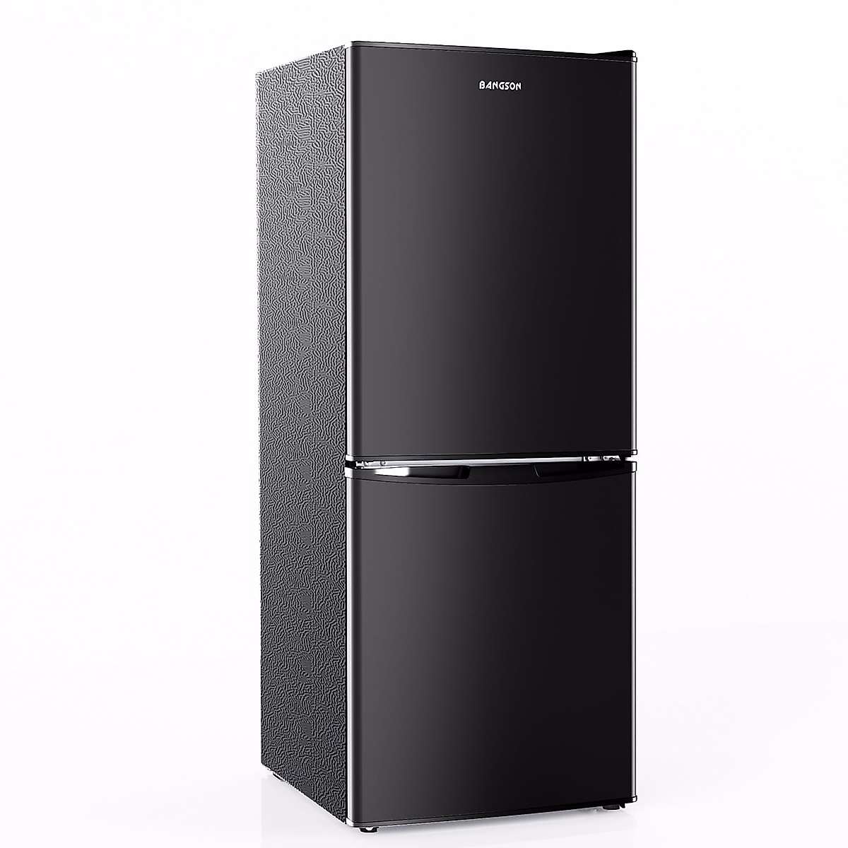 BANGSON 4.0 Cu.Ft Small Refrigerator with Freezer, Small Fridge with Bottom Freezer, for Apartment, Bedroom, Dorm, and Office, Double Door, Black
