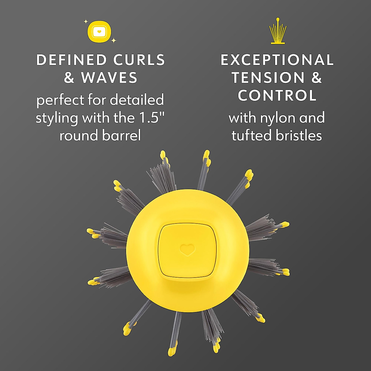 Drybar The Half Shot Small Round Blow-Dryer Brush | Faster, Easier Blowouts, From Wet to Dry, Customized Styling, Perfect for Layers, Defines Curls & Waves
