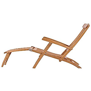 Teak Titanic Outdoor Patio Lounge Steamer Chair, Made from Solid A-Grade Teak Wood