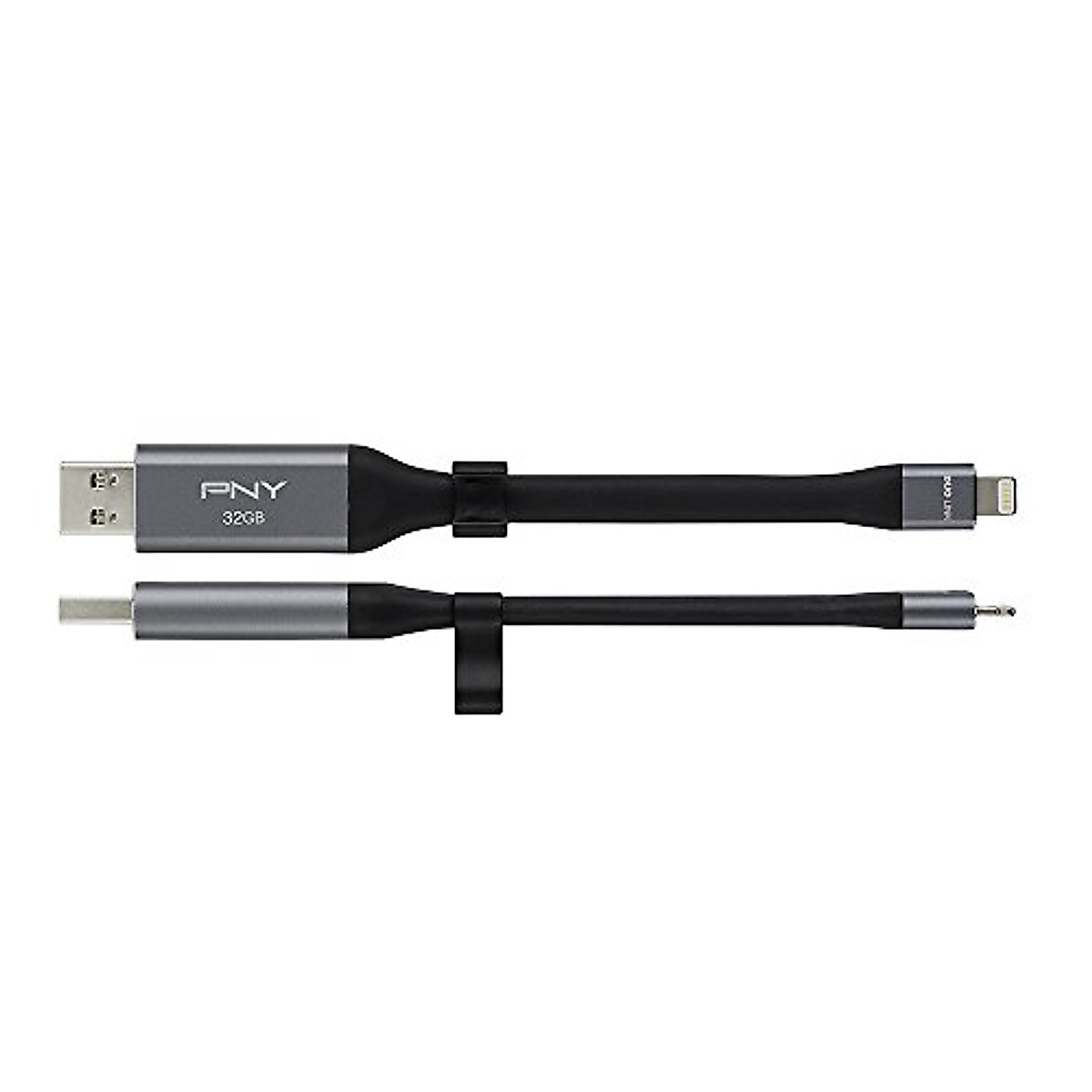 PNY 32GB DUO LINK iOS USB 3.0 OTG Flash Drive for iPhone & iPad and Computers - External Mobile Storage for photos, videos, and more