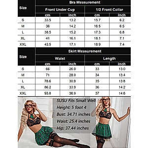 Avidlove Lingerie for Women Sexy Naughty School Girl Costume Cosplay Outfit Miniskirt Lingerie Set Halloween Costumes