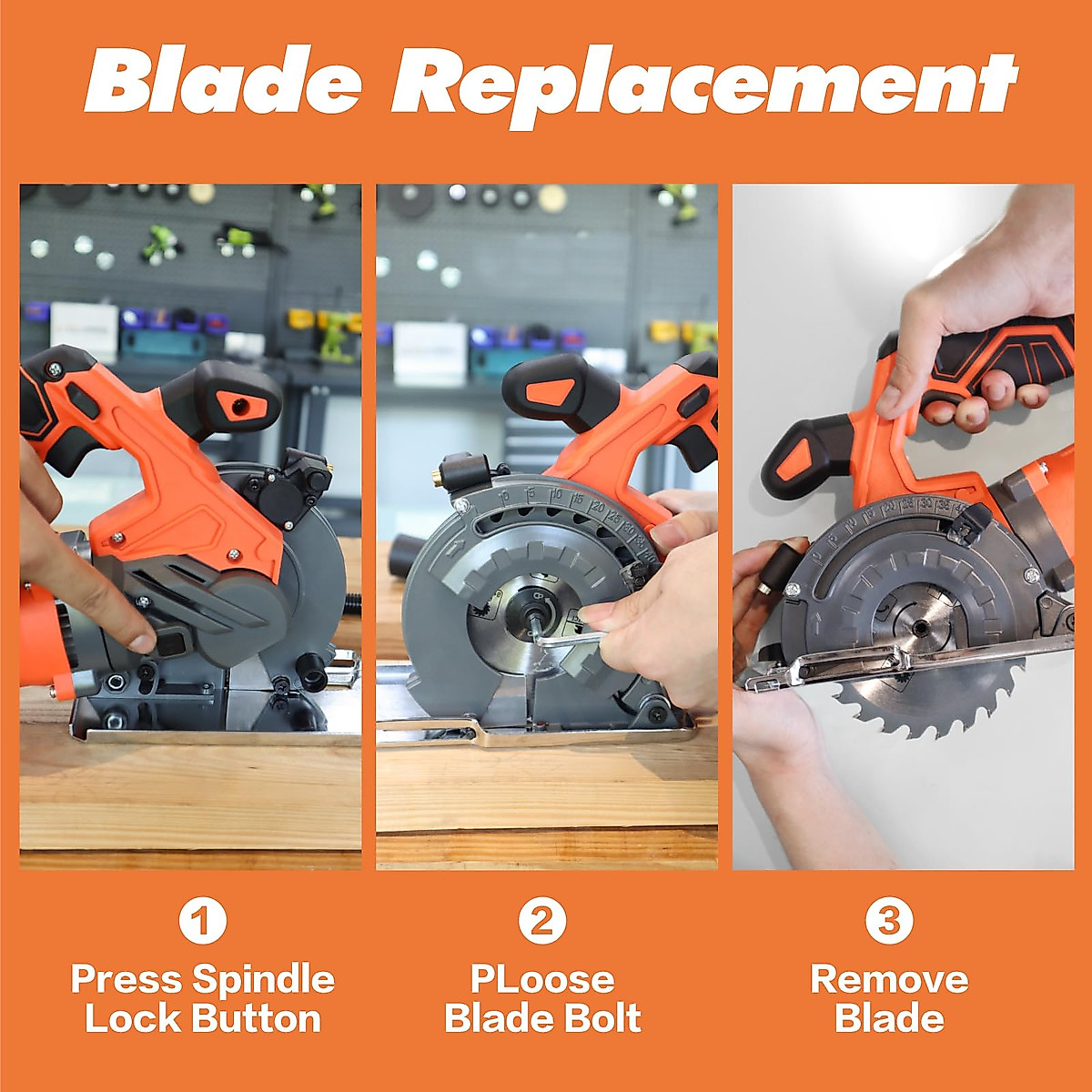 KAYRAIN Electric Circular Saw Mini Circular Saw with Blades (5”) Compact Hand Saw Max Cutting Depth 1-7/8'' (90°), Rubber Handle, 10 Feet Cord, Fit for Wood Soft Metal Plastic Cuts