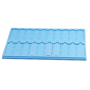 Plastic Microscope Slide Tray; 20 Capacity, One Pack (Blue)