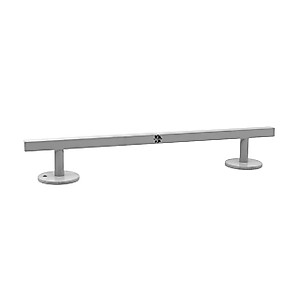 Teak Tuning Straight, Square Fingerboard Rail, 10" - Custom Designed Premium Solid Steel, Matte Powder Coated Finish in Cobalt Blue - Superior Non-Slip Foam Feet