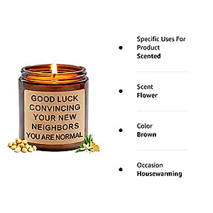 Funny Housewarming Gift, SUVEUS Fruity Scented Candles, House Warming Presents for New House, Funny Gifts for Friends, Highly Scented Long Lasting Natural Soy Jar Candle (7oz)