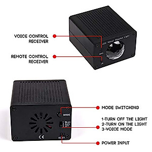 16 Color Water Ripple Lights, Sound Activated Flash Water Wave Lights Party Lighting LED Water Effect Projector Holiday Lights with Remote for Disco Christmas Halloween Wedding Kids Room