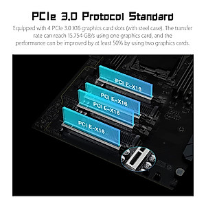 MACHINIST X99 Dual CPU Motherboard, LGA 2011-V3 Computer Server Motherboards (Intel i7 5th/6th Gen, PCIe 3.0, DDR4, Dual LAN, Dual M.2, SATA 6Gb/s, E-ATX) for Intel XEON E5 V3/V4 Series Max 256G