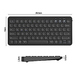 PINKCAT Bluetooth Keyboard, Multi-Device Wireless Keyboard Compatible with Laptop/PC/Notebook/MacBook/Computer, Ultra-Thin Sleek Design for iPhone/iPad/iPad Mini/iPad Pro/iPad Air/Smart TV - (Black)