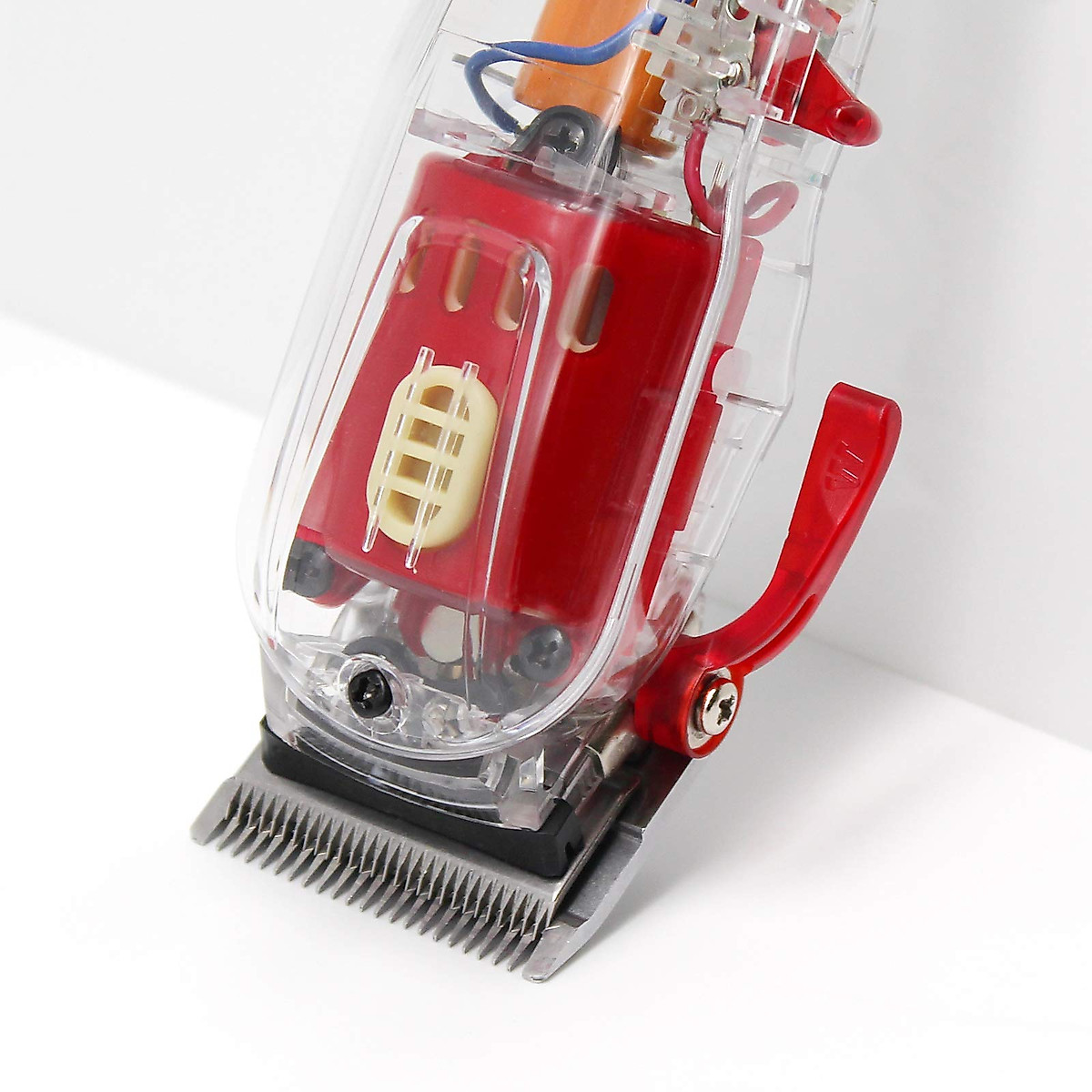 Anrom Hair Clipper Accessories DIY 3PCS, Dial Button, Switch, Motor Cover Replacement Parts for Wahl 5-Star Series Magic Clip Clipper # 8148, 8591 (Red)