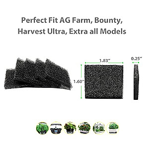 Ulrempart 24-Pack Pump Filter Sponge, Compatible with AeroGarden Harvest, Bounty, Farm, Extra, Ultra All Models, Replacement Pump Filter Accessories