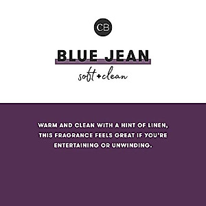 Capri Blue Mercury Blue Jean Scented Candle Bowl with Glass Candle Holder - Luxury Aromatherapy Candle - 15 Oz - Blue Jean - Luxury Aromatherapy Candle - Glass Candle with Soy Wax Blend