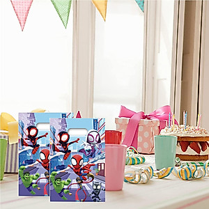 30Pcs Spidey and His Amazing Friends Party Gift Bags,Spidey Gooddie Bags Party Supplies Birthday Decoration Gift Bags Spidey Birthday Party Decorations