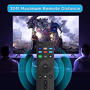 Universal Replacement Remote XRT260 for All Vizio Smart TVs with Shortcut Buttons Disney, Netflix, Prime Video, Hulu, XUMO, VEDU, iHeart Radio and More.
