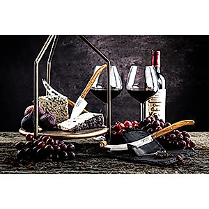 Laguiole Style de Vie Cheese knives, Luxury Line, 3 pieces, Olive Wood, in giftbox