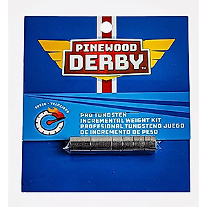 Pinewood Derby Tungsten Weight Kit