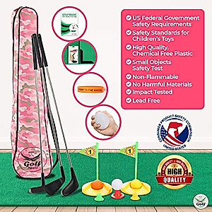 (Lab Tested) - Premium Kids Golf Clubs 3-5 - Kids Golf Set - Toy Golf Set - Toddler Golf Set - Golf Toys for Kids - Mini Golf Set - Baby Toddler Golf Clubs - Plastic Play Golf Clubs - Age 2 3 4 5 6