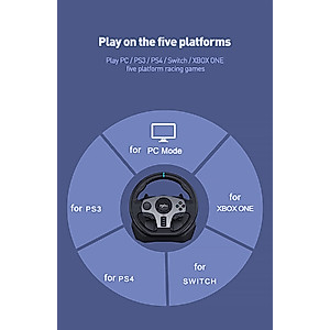 PXN V9 PC Steering Wheel with Pedals and Shifter 270/900 Degree Gaming Racing Wheel for PC,PS4,PS3,Xbox One, Xbox Series X/S,N-Switch (NOT Support Mac/PS5)