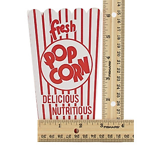 Snappy 44-E Red & White Open Top Popcorn Boxes, .8 Oz. 100Count