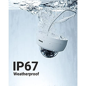 ANNKE C500 5MP PoE Security IP Dome Camera, Super HD H.265+ Night Vision, Remote Access Built-in Mic, Support 256 GB TF Card, IP67 Outdoor Weatherproof & IK10 Vandal-Proof