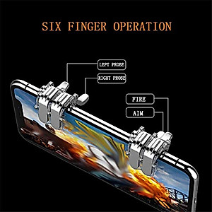Detectorcatty Metal Smartphone Mobile Gaming Trigger for Pubg Mobile Gamepad Fire Aim Button L1R1 Key Shooter Pubg Controller Triggers