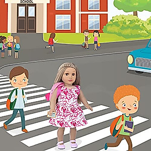 BDDOLL Doll Clothes and Accessories School Supplies Playset for 18 Inch Girl Doll with Doll Clothes,School Bags, Student Cards, Glasses, Pencils, calculators, Scissors, notebooks, etc