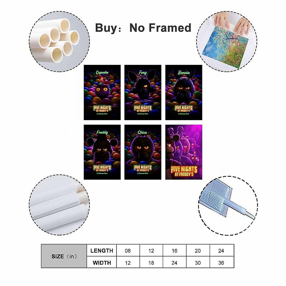 Wall Art Album Cover 2023 Movie Posters Set of 6 Teenager Room Decor Aesthetic Movie for Bedroom Decor 08x12inch(20x30cm)