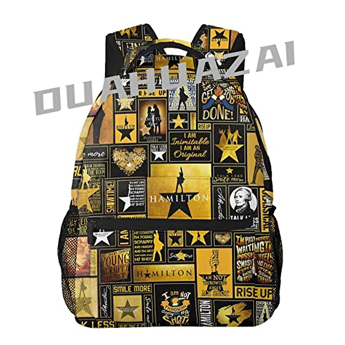 DUAHUAZAI Kid'S Backpack Hamilton-Drama School Bag For Teens Boys Women Laptop Daypack Traveling Lightweight Book Bags