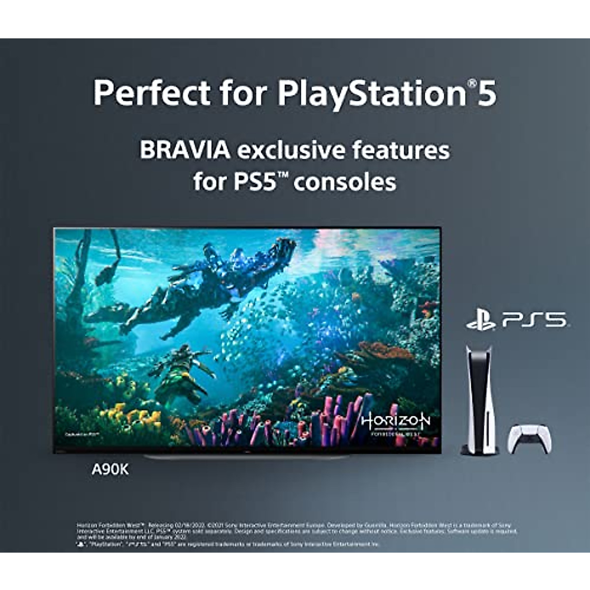 Sony 42 Inch 4K Ultra HD TV A90K Series: BRAVIA XR OLED Smart Google TV with Dolby Vision HDR and Exclusive Features for The Playstation® 5 XR42A90K- 2022 Model (Renewed)