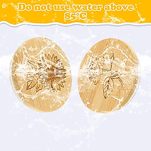 Gueevin Oui Yogurt Jar Lids Natural Bamboo Wooden Oui Lids Decorative Lids with Silicone Sealing Rings Compatible with Oui Yogurt Jars for Coffee Cookie Supplies(12 Pieces)