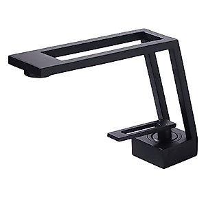 Modern Black Bathroom Sink Faucet: Single Hole Bathroom Faucet Matte Black - Unique Contemporary Vanity Faucets SHUNLI