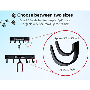 The Metal Peddler I Heart Dog Paw - Key Rack Holder - Small 6 inch Wide - Made in USA