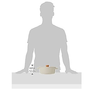 NEOFLAM FIKA Stock Pot for Stovetops and Induction | Wood Handle and Glass Lid | Made in Korea (8.5" / 2.7 qt)