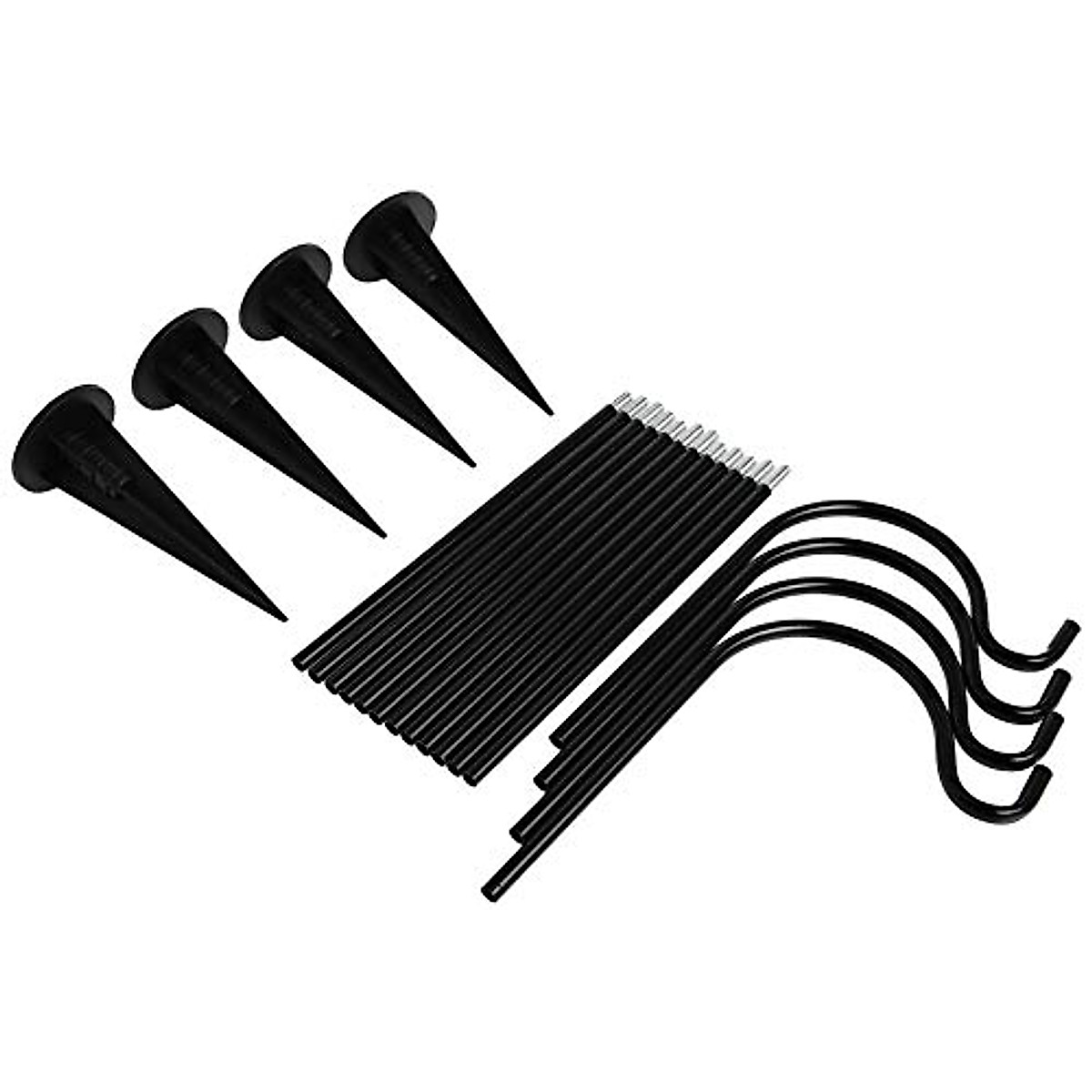 Shepherd's Hooks Garden Stakes, Set of 4 - BEST Lawn Stakes for Décor - Hang Mason Jars and Solar Lights - Outdoor Decoration - Perfect for Backyards, Weddings, and more!