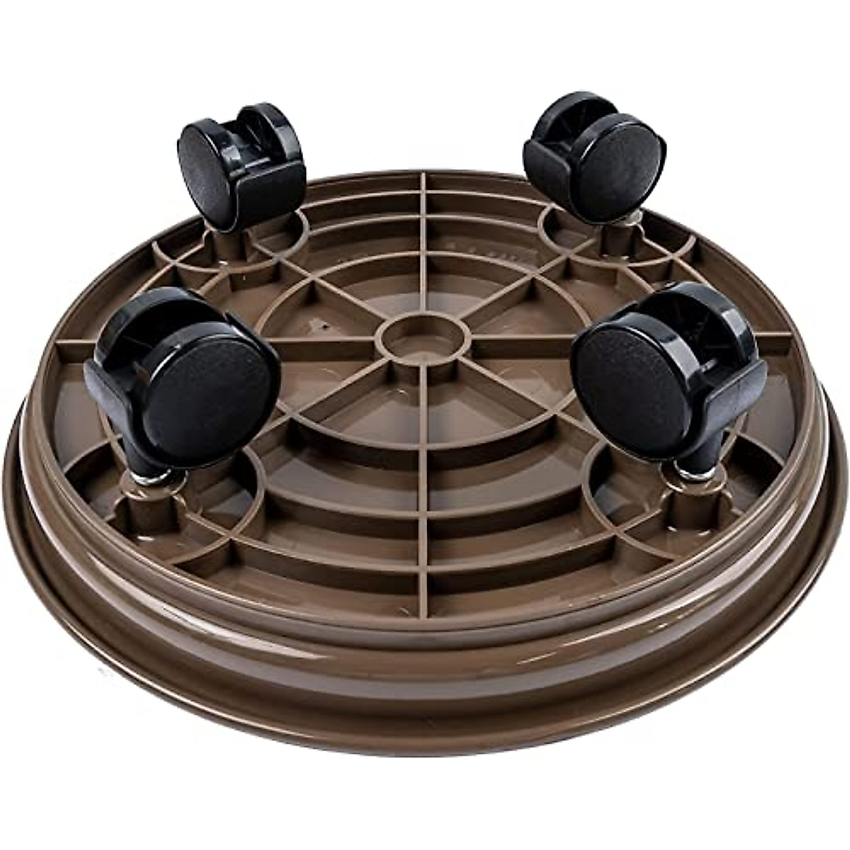 Yiting Plant Caddy with Wheels Heavy-Duty Rolling Plant Stand with Wheels Plant Dolly with Casters for Indoor and Outdoor Plant Roller Base Plant Saucer Mover -12” (12 inch, Brown)