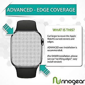 RinoGear (6-Pack Screen Protector for Apple Watch 40mm Screen Protector iWatch Series 6 5 4 SE 2 SE2 Case Friendly Accessories Flexible Full Coverage Clear TPU Film