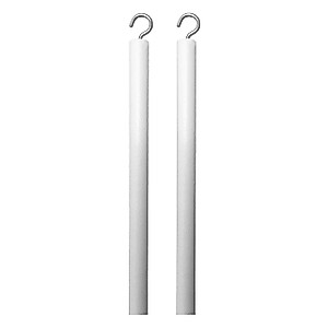 2 Pack - Snow White Wood Blind Tilt Wand Replacement - Available in 12" - 24" - 30" - 36" - 48" - "C Hook (30")