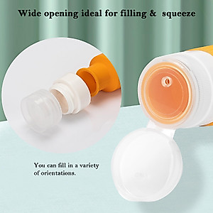 JIPITIMI TSA Approved Travel Bottles for Toiletries, Silicone Leak-Proof Travel Size Bottle for Shampoo, Conditioner 3oz, Refillable Cosmetic Container Kits