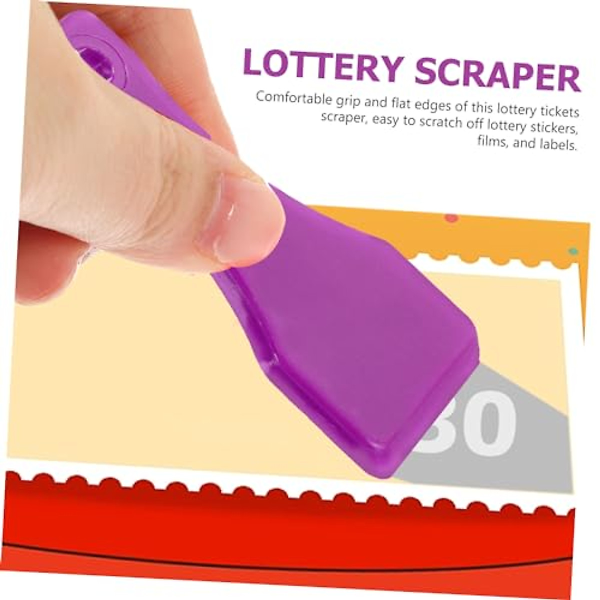 WOONEKY 10pcs Spatula Scrapers Tickets Scraper Tickets Tools Small Scratching Tools Portable Card Scraper Scratch Tool DIY Scraper Tools Plastic