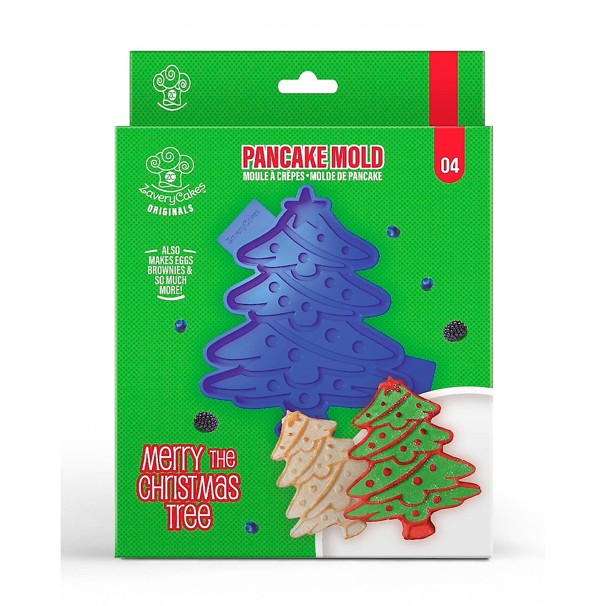 Merry The Christmas Tree Pancake and Egg Breakfast Non-Stick Silicone Mold