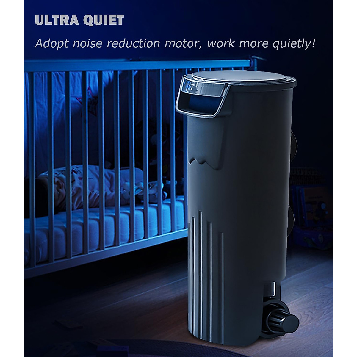 PUEUTU Upgraded Turtle Tank Filter, Aquarium Internal Filter Fish Tank Filter for 5 to 40 Gallon Ultra Silent Fast and Effective filtration Waterfall Filter (Filter)