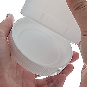 Carlisle FoodService Products Pourplus Store 'N Pour Complete Quart Set Neck, Container, And Cap for Bar, Kitchen, And Restaurant, Plastic, 32 Ounces, White, (Pack of 12)