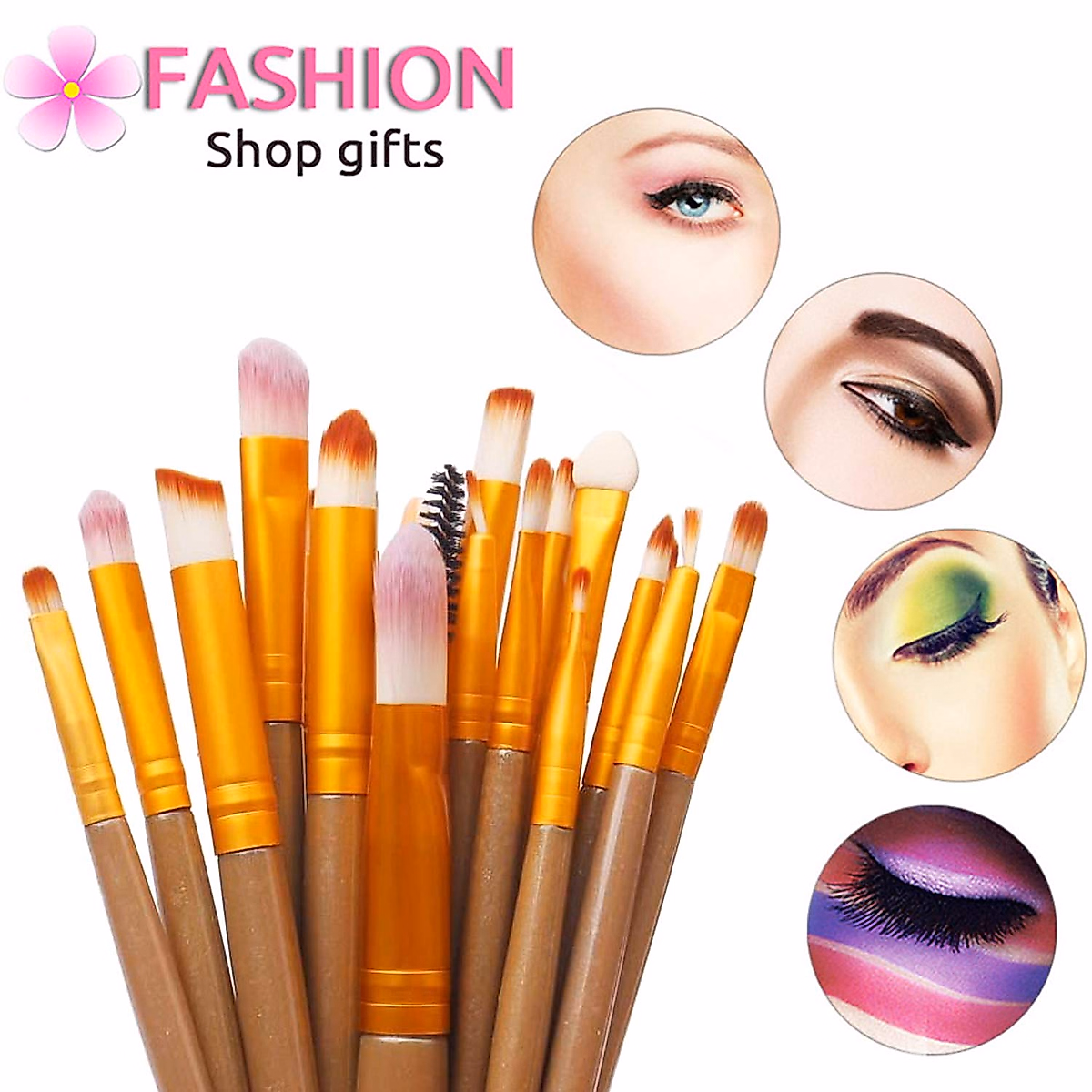 AQwzh 20PCS Make Up Brush Sets, Foundation Eyebrow Eyeliner Blush Cosmetic Concealer Brushes, green and black