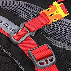 SUGOIDAN Hiking Backpack Waterproof Travel Fishing Climbing Camping 60L Hiking Daypack (Black)