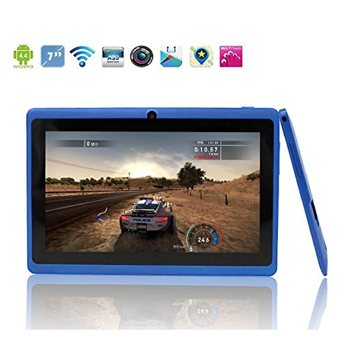G-Anica Tablet PC 7 inch,Android Quad Core Tablet Computer with Keyboard,Dual Camera,40GB Storage Capacity,Capacitive Touch Screen,Support WiFi,Bluetooth,GPS(with Stylus) (Blue)