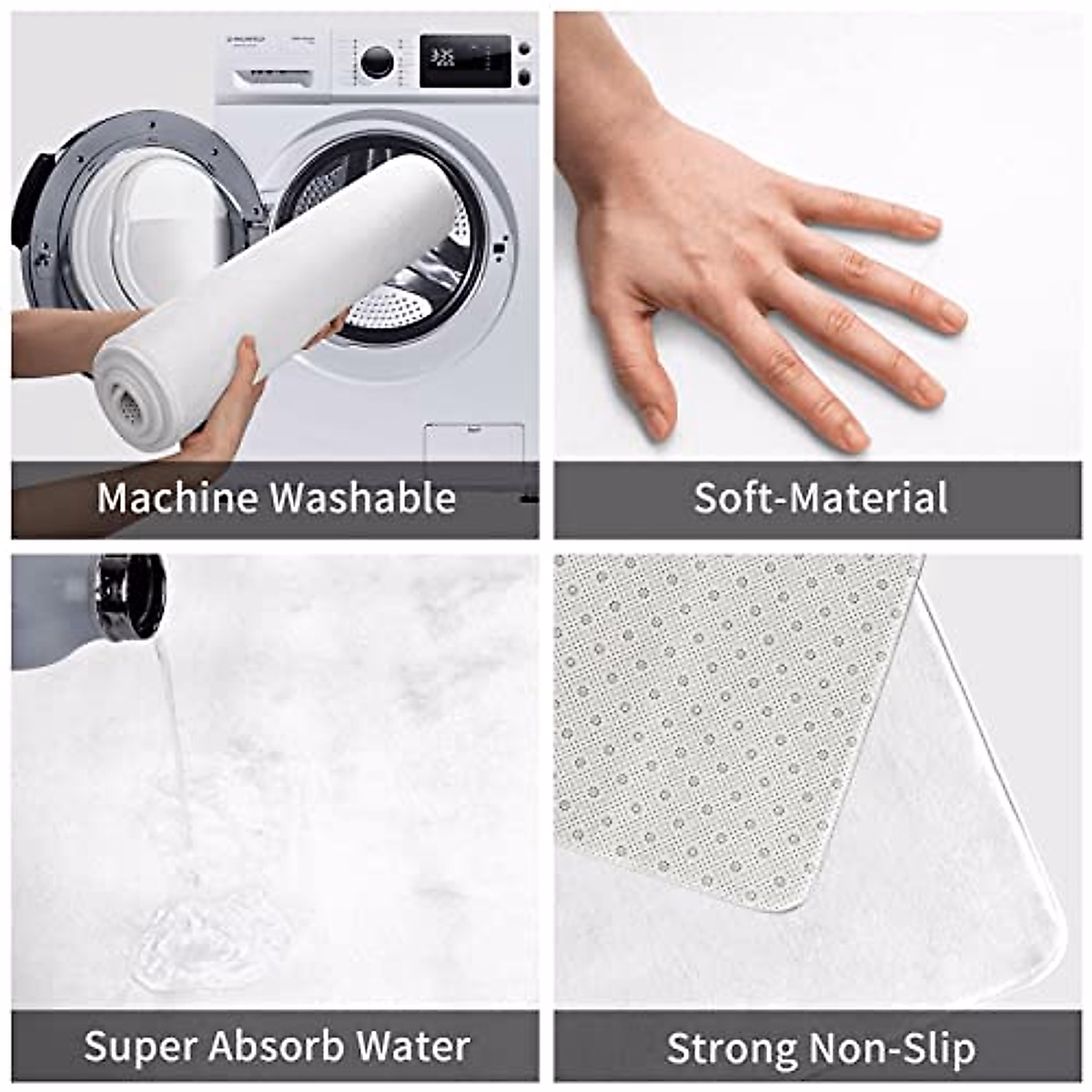 Door mat Shamrock Leaf Entrance Floor Mat Personalized Doormat Green Clovers Welcome Door Mat Low Profile Non Slip Entry Rugs for Bathroom Kitchen Home Front Decor18 x30