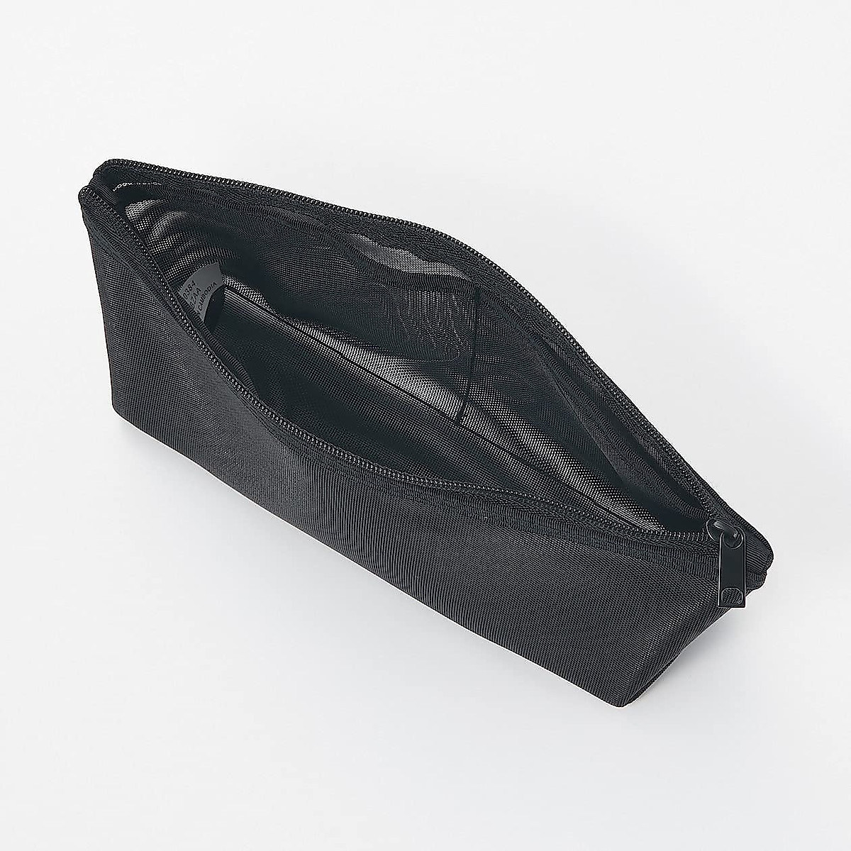 MUJI Nylon Pen CASE with Gusset Black