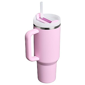 Stanley Quencher H2.0 Tumbler with Handle and Straw 40 oz | Flowstate 3-Position Lid | Cup Holder Compatible for Travel | Insulated Stainless Steel Cup | BPA-Free | Cherry Blossom